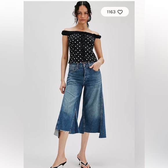 We The Free | Jeans | We The Free Wide Leg Ripple Crop Jeans | Poshmark